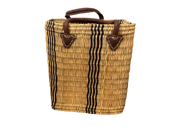 Rectangle Straw Tote w/Black Strip – Cotton Down South